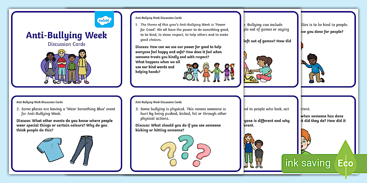 Anti-Bullying Week Discussion Cards (teacher made) - Twinkl