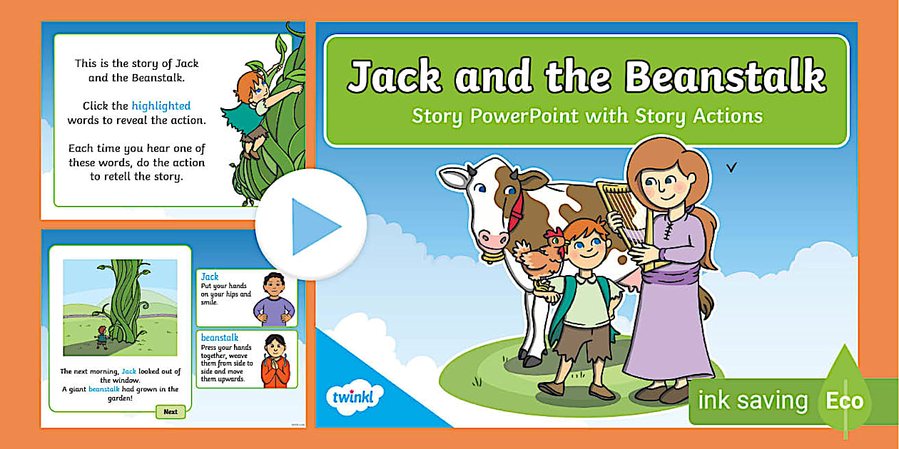 Jack and the Beanstalk Story PowerPoint with Story Actions