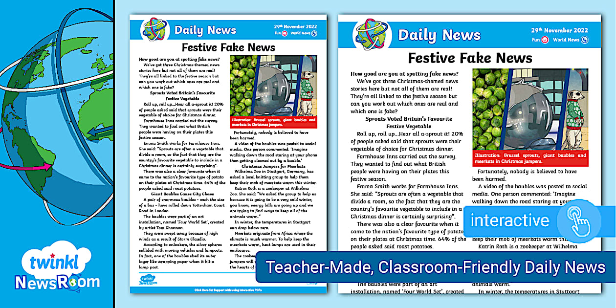 Christmas Fake News | News for Kids (Teacher-Made) - Twinkl