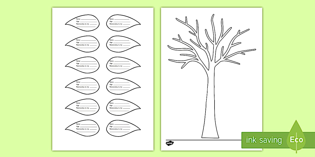 Family Tree Activity Sheet – Twinkl Resources - Twinkl