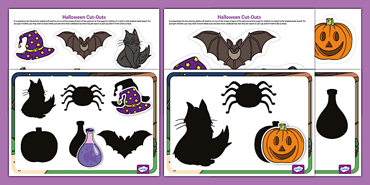 Halloween Picture and Shadow Matching Activity | Twinkl