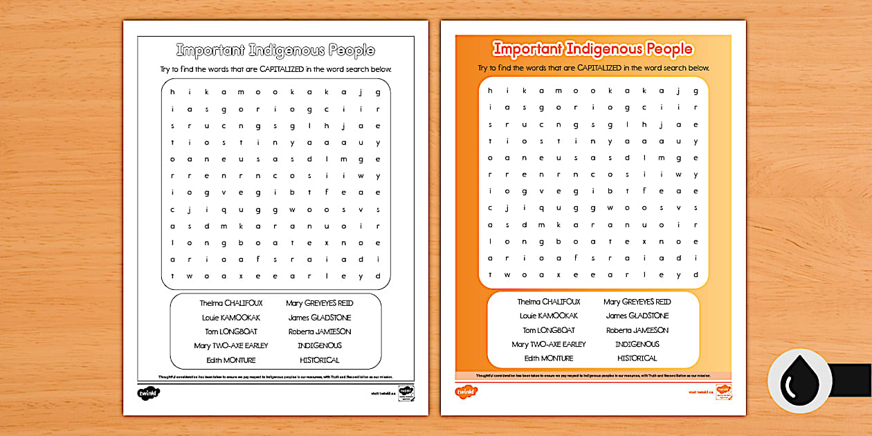 FREE! - Important Indigenous People Word Search - Twinkl