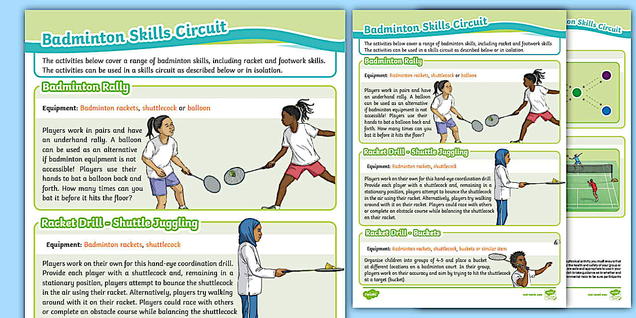 Year 4 Badminton Skills Circuit (teacher made) - Twinkl