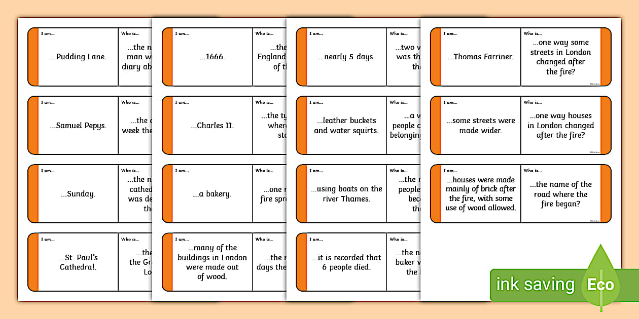 The Great Fire of London Loop Cards