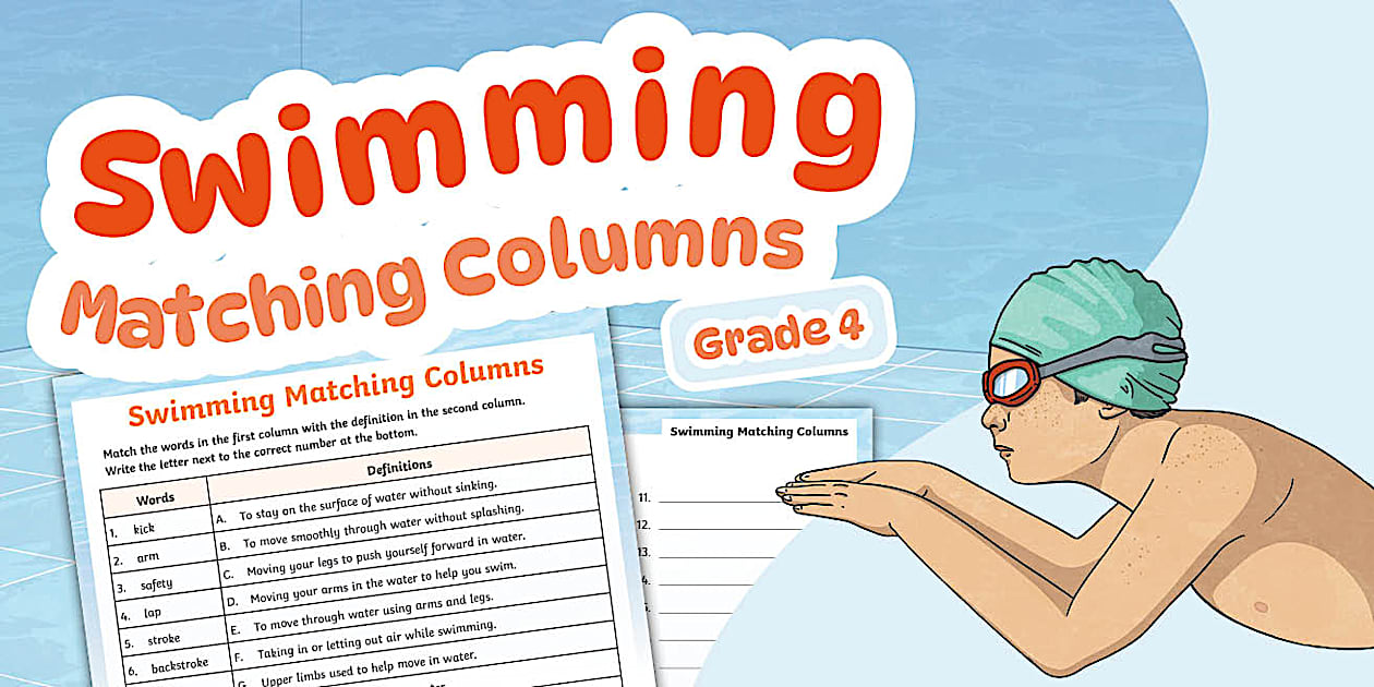 Grade 4 PE – Swimming Matching Columns (CAPS Aligned)