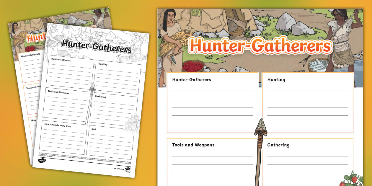 Hunter-Gatherers Fact File Template (teacher made) - Twinkl