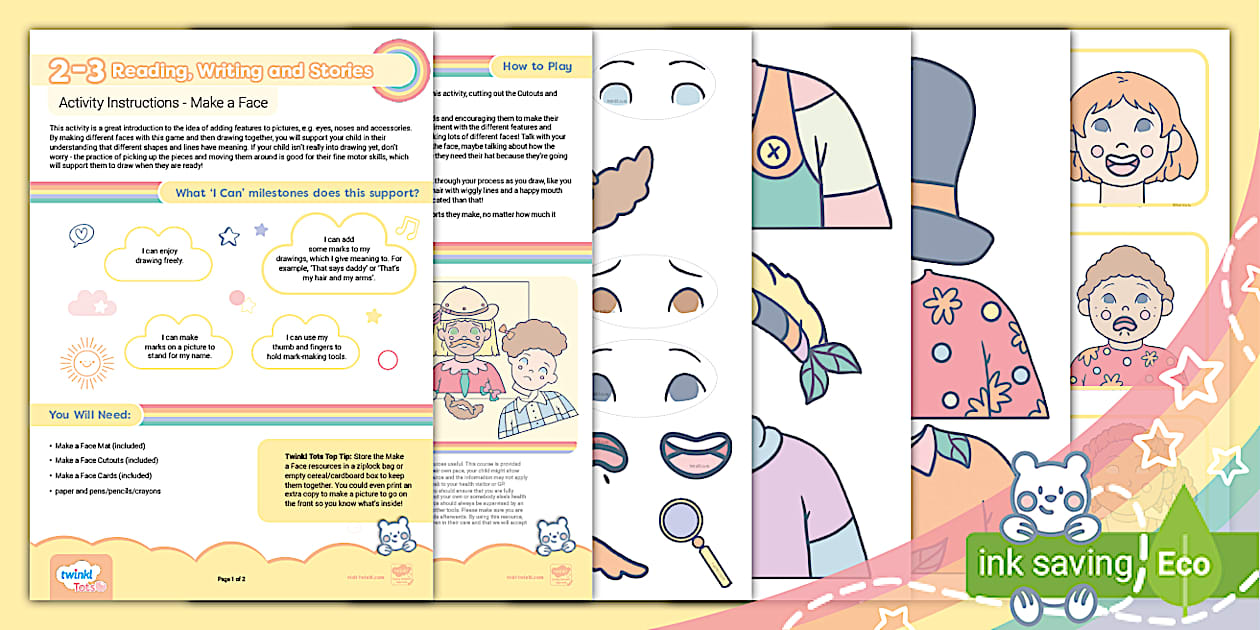 Make A Face Activity Ages 2-3 | Twinkl Tots - Twinkl
