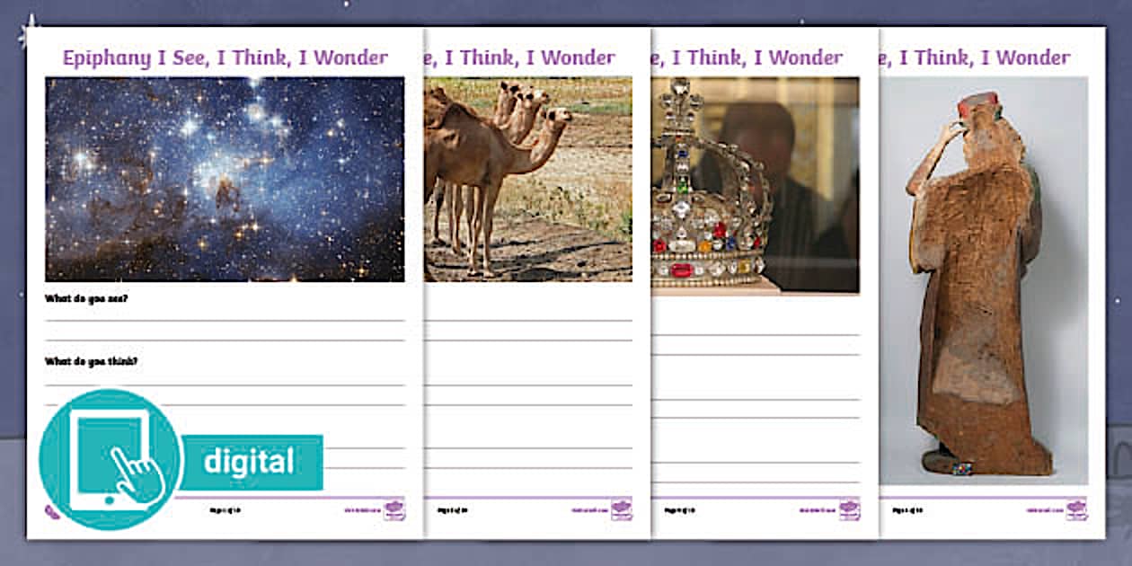Epiphany I Think, I See, I Wonder Worksheet - Twinkl