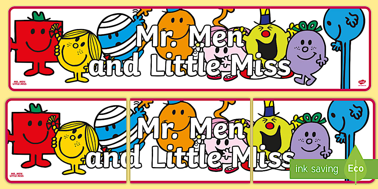 Editable Mr. Men and Little Miss Display Banner - Twinkl
