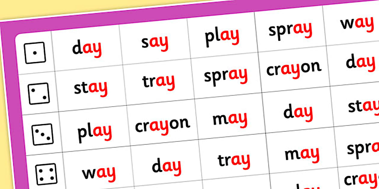 Phase 5 Roll and Read Mat ay (teacher made) - Twinkl