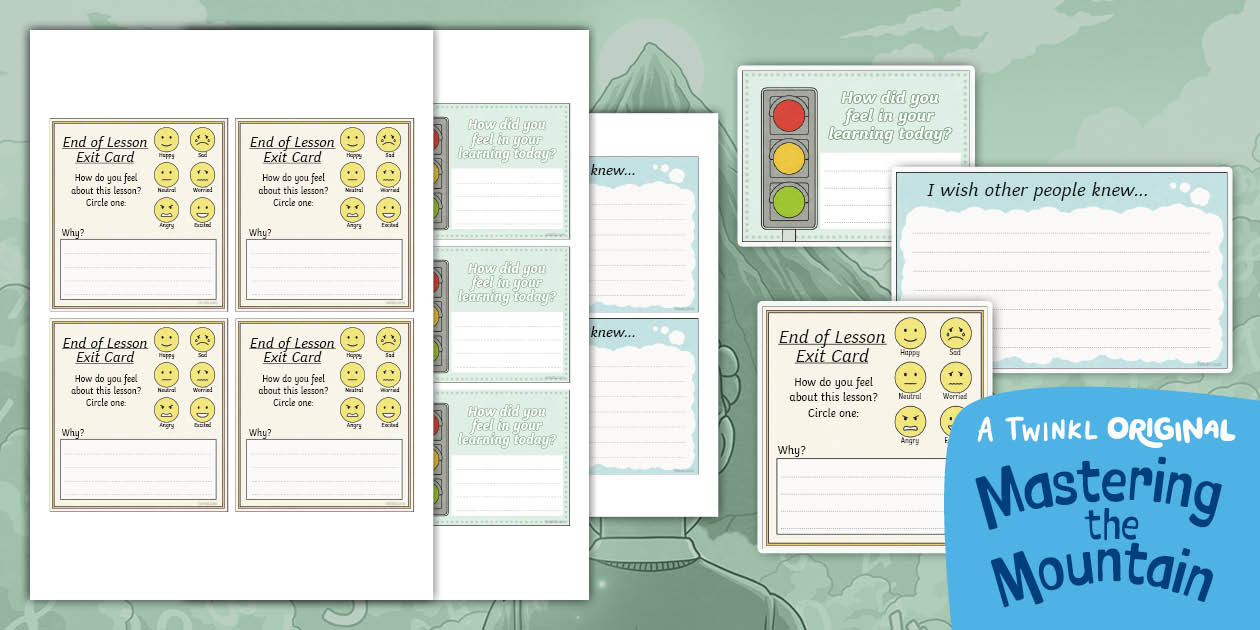 End of Lesson Self-Reflection Cards | Twinkl Originals