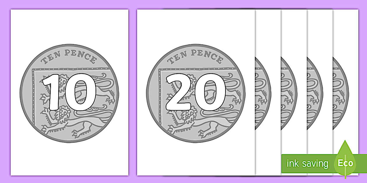 Counting in 10s on 10p Coins - - Counting in 10s on 10p Coins