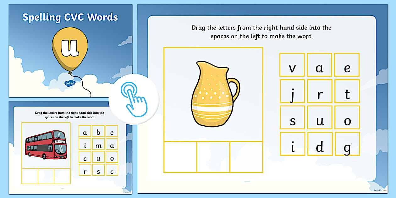 CVC Words u Spelling Notebook - Twinkl