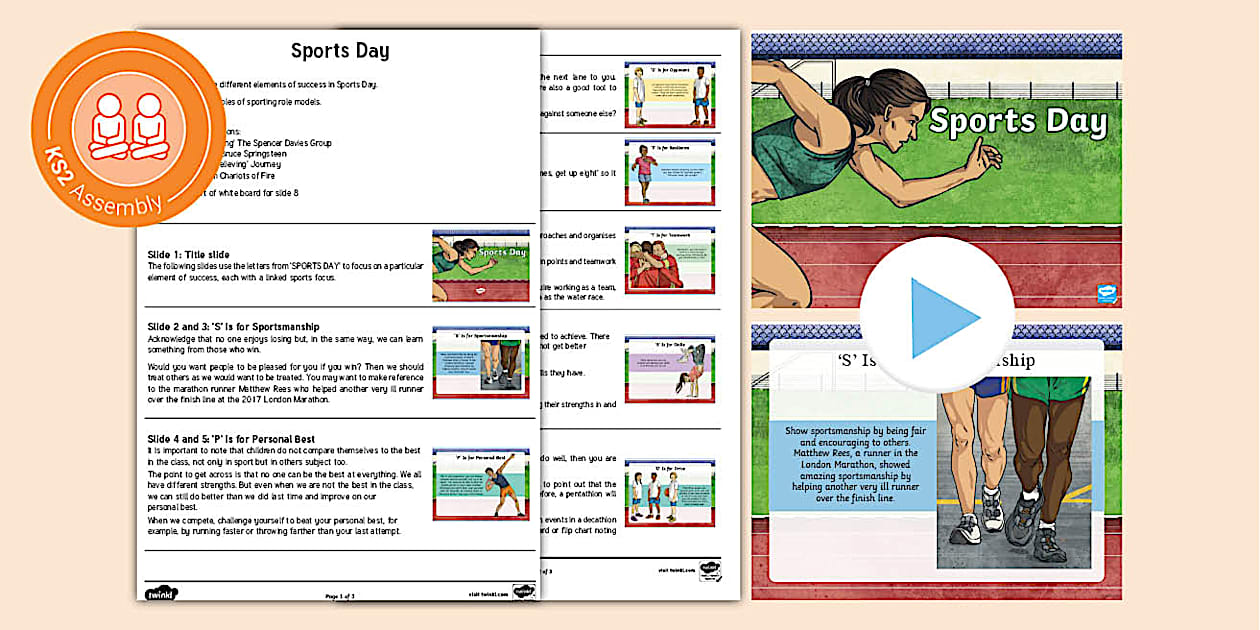 Sports day assembly PowerPoint pack- KS2 resources - Twinkl