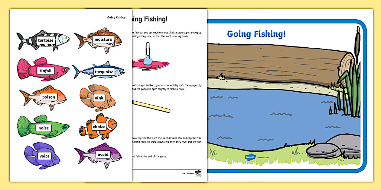 'oi' Sound Going Fishing Game (Teacher-Made) - Twinkl