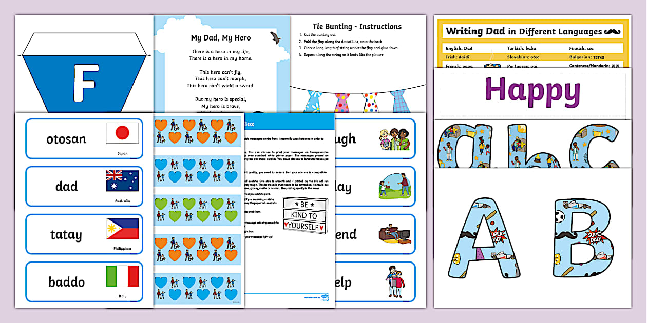 Father's Day Display Pack (teacher made) - Twinkl