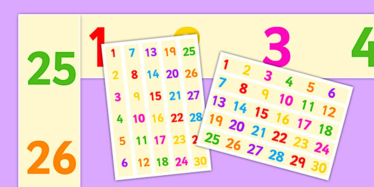 👉 Numbers 1-30 A3 Display Borders - Twinkl