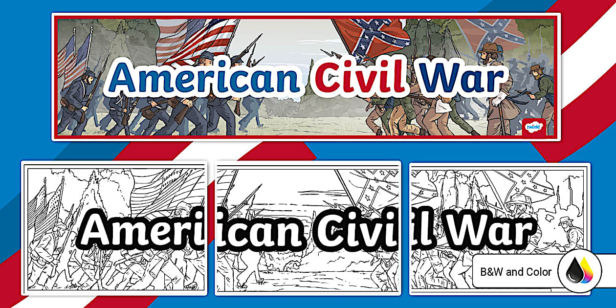 American Civil War Banner (teacher made) - Twinkl