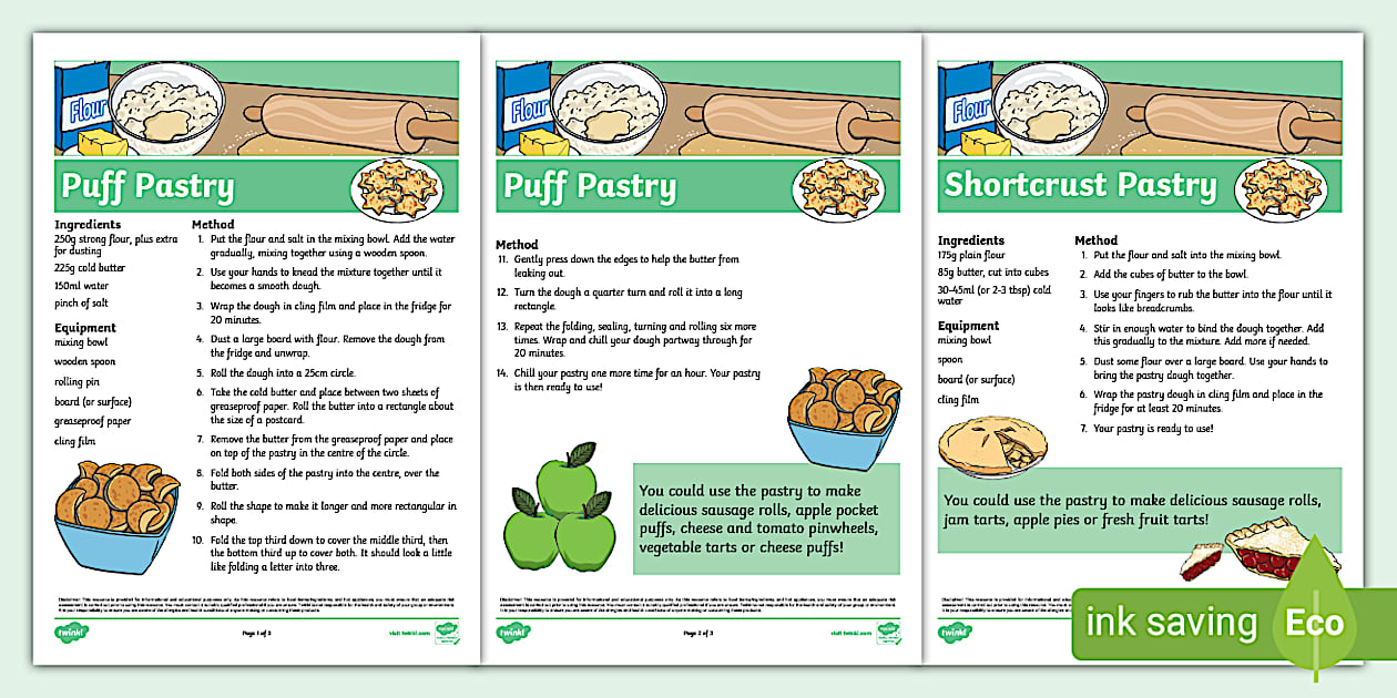 Pastry Recipe - Twinkl - KS1 (Teacher-Made) - Twinkl