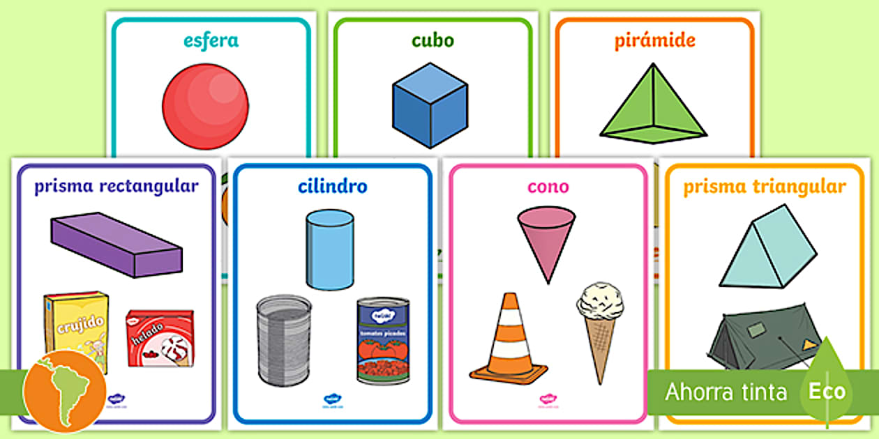 Dibujos de cuerpos geométricos para niños - Twinkl