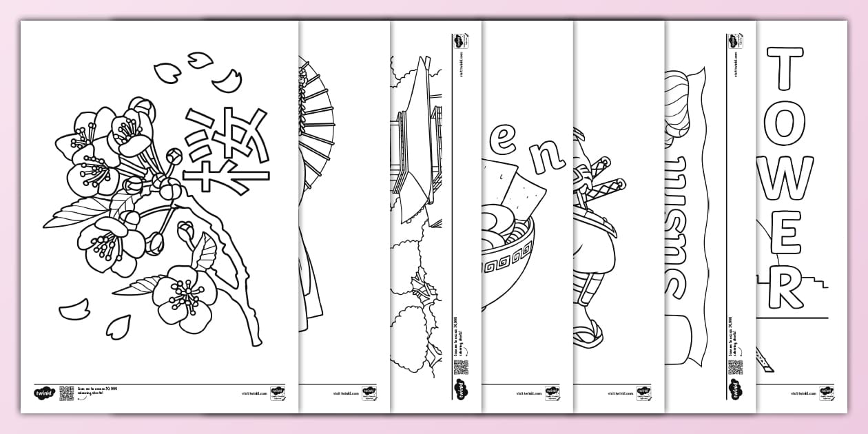 Japan Colouring Pages (teacher made) - Twinkl