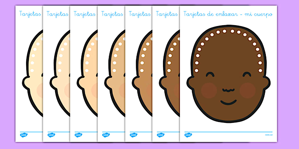 Tarjetas de enlazar - mi cuerpo (teacher made) - Twinkl