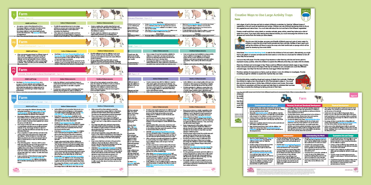 EYFS Ages 3-4 Farm Bumper Planning Pack | Twinkl - Twinkl