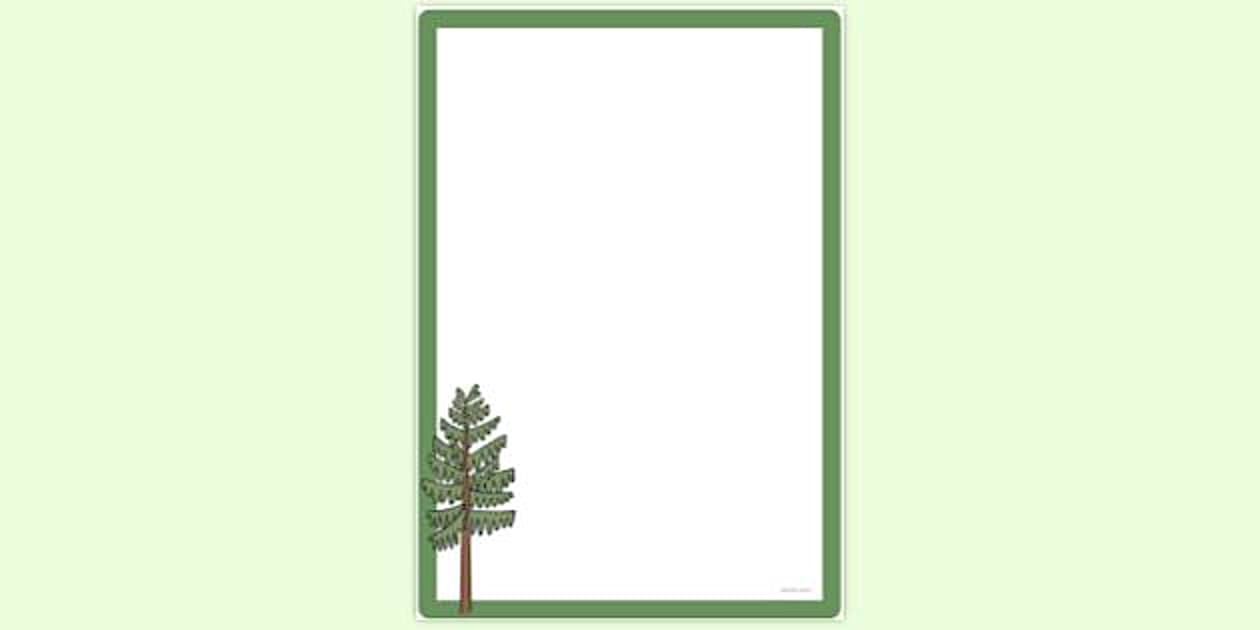 Pine Tree Page Border | Page Borders | Twinkl (teacher made)