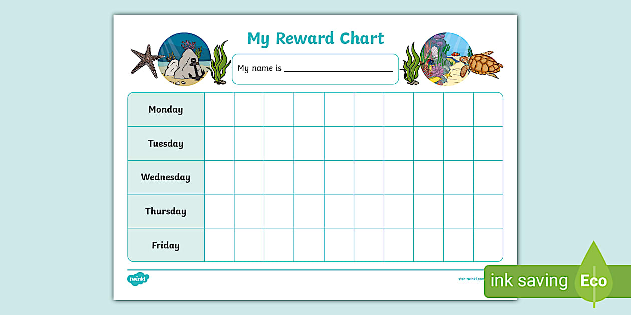 Under The Sea Reward Chart (teacher made) - Twinkl