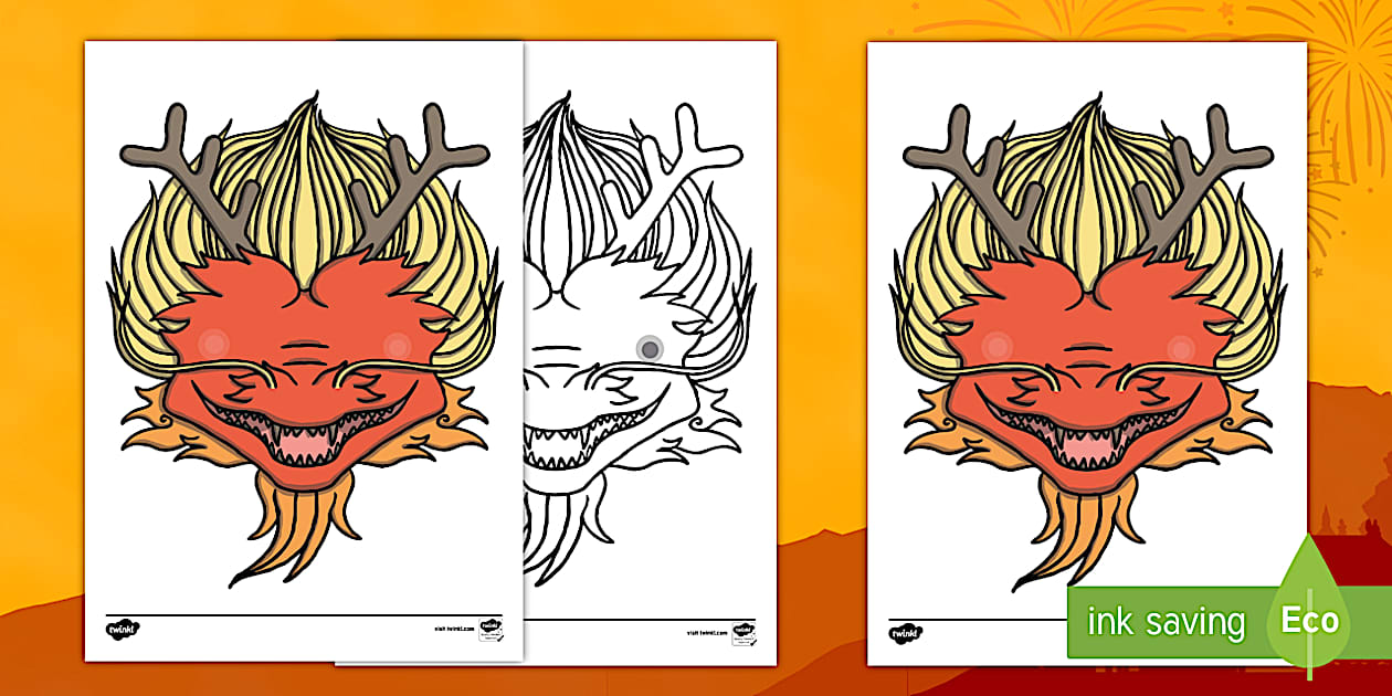 Chinese Dragon Mask | Chinese New Year Resources - Twinkl