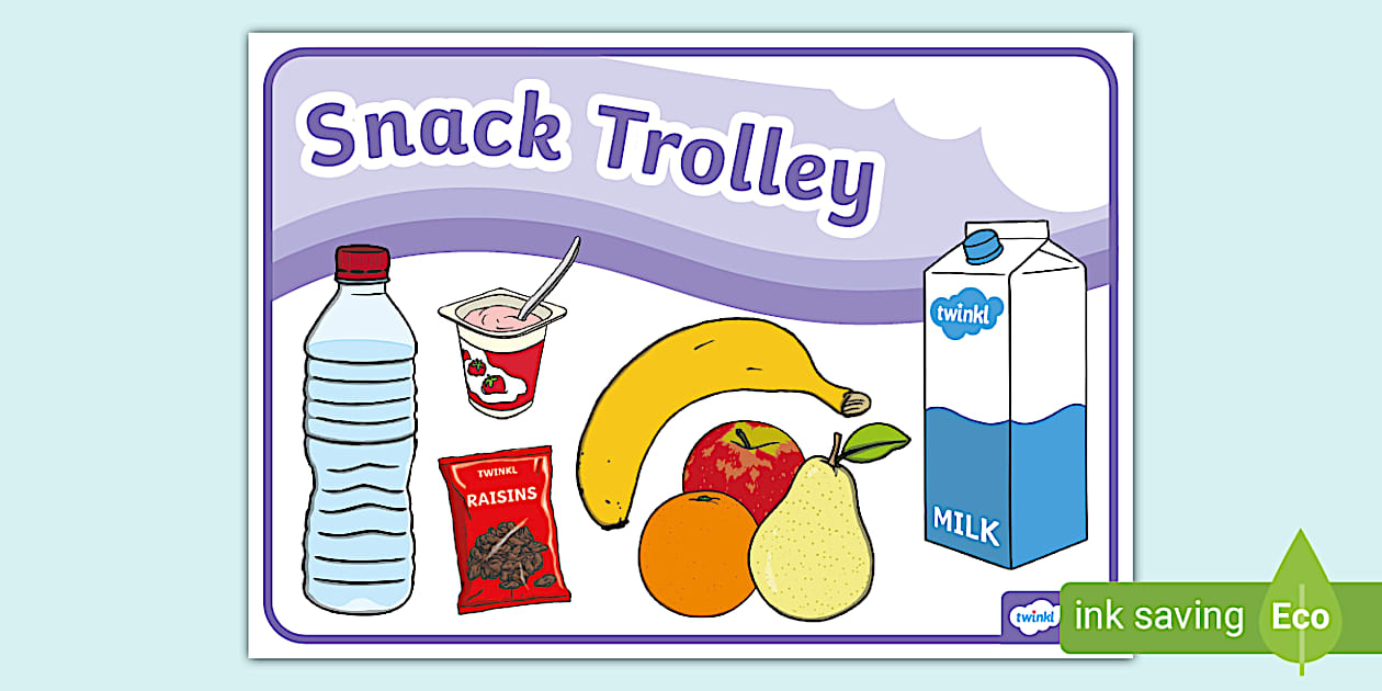 Snack Trolley Display Poster (teacher made) - Twinkl