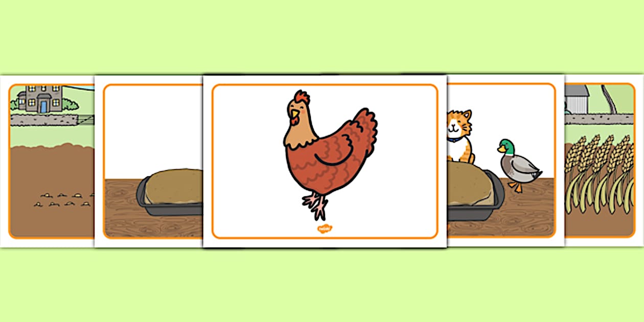 Black and White Little Red Hen Voice Sounds Resource Pack