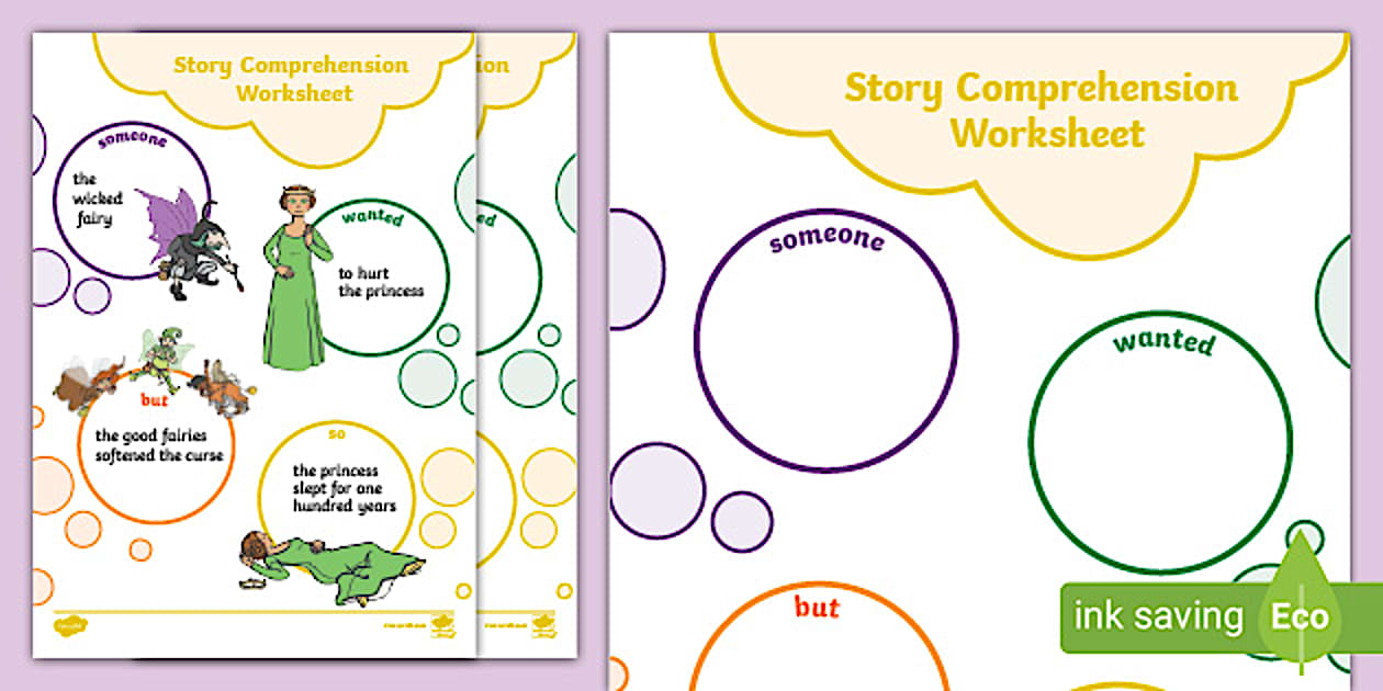 Traditional Story Comprehension Worksheet (teacher made)