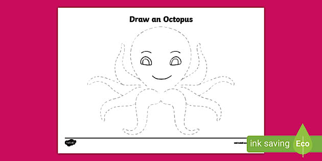 Draw an Octopus Pencil Control Activity (teacher made)