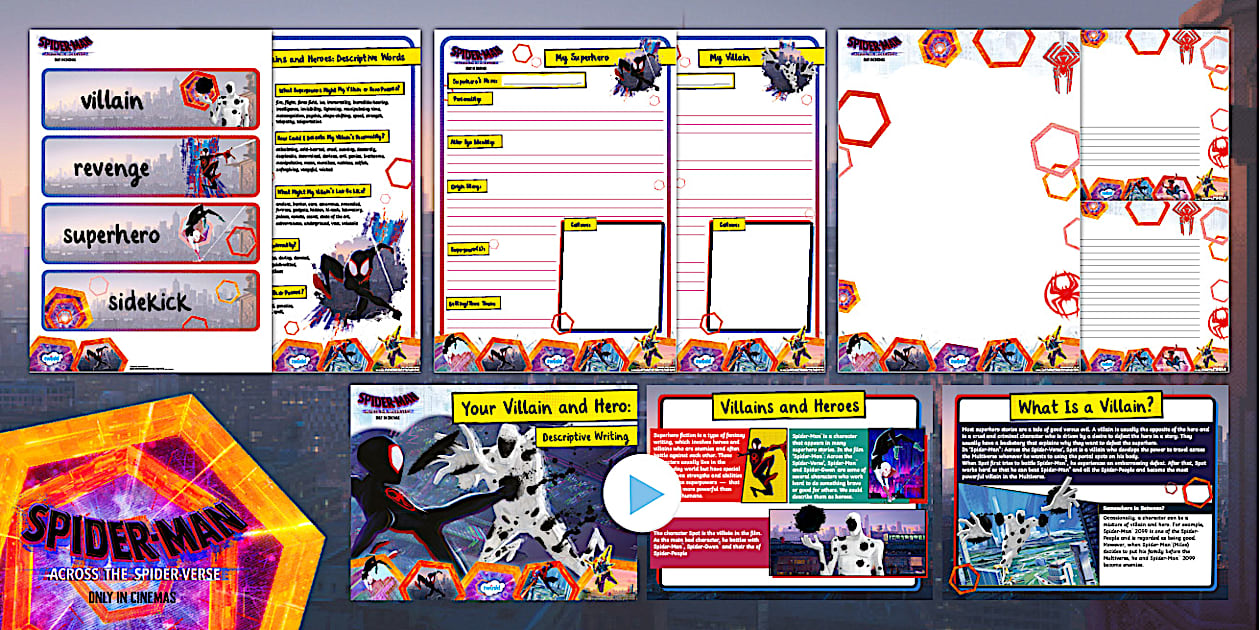 FREE! - Spider-Man™: Your Villain and Hero Descriptive Writing Pack [Ages