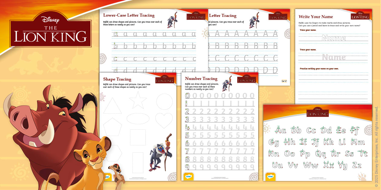 The Lion King: Fine Motor Skills Pack (teacher made)