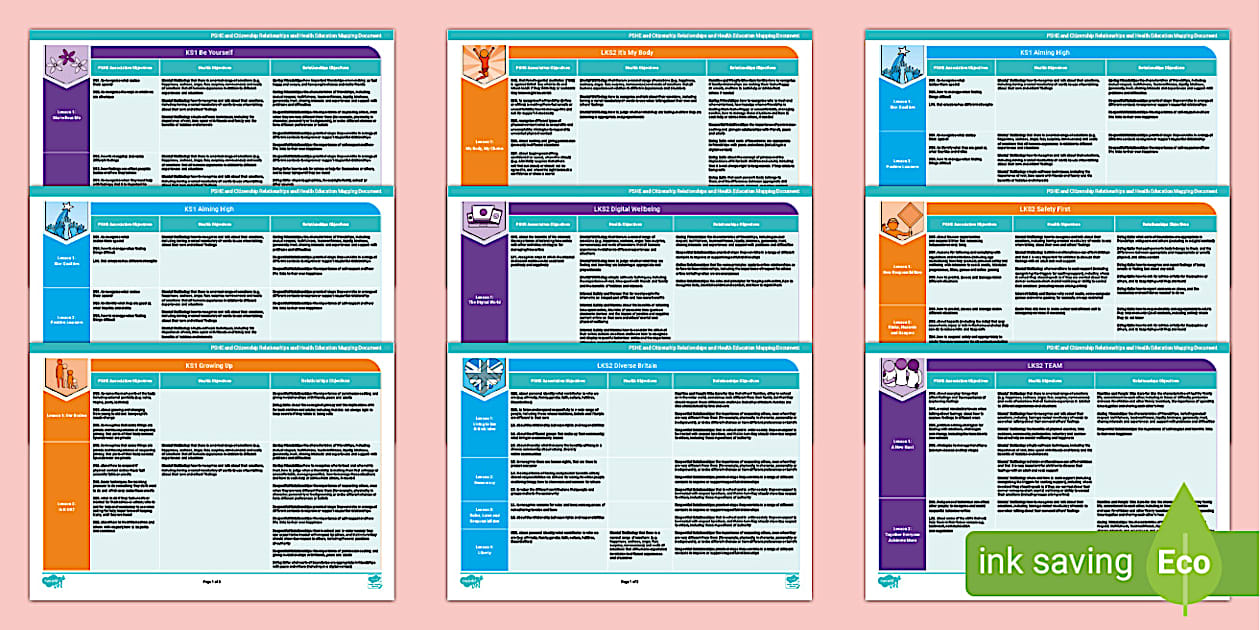 RHE Whole School Mapping Document - PSHE Curriculum 2020