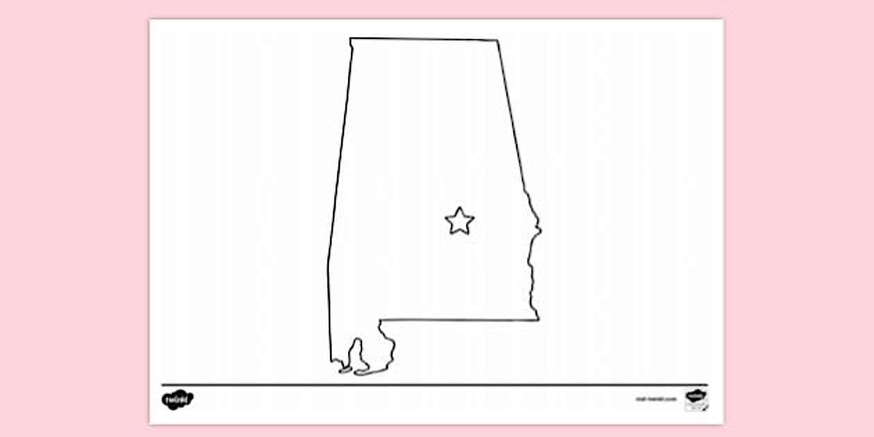 Alabama State Colouring | Colouring Sheets (teacher made)