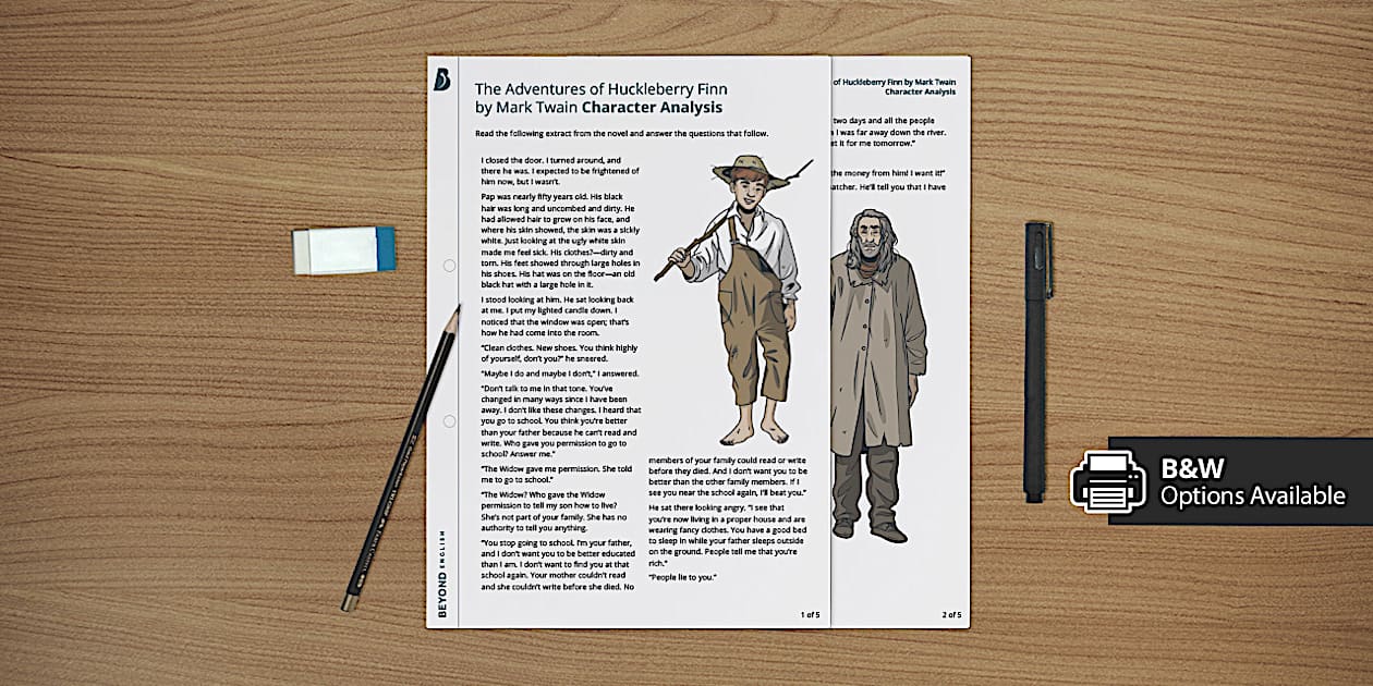 'The Adventures of Huckleberry Finn' (Character Analysis)