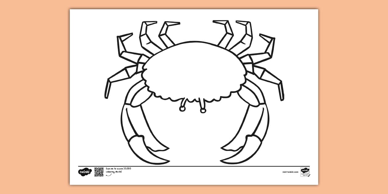 Printable Crab Colouring Page | Colouring Sheets - Twinkl