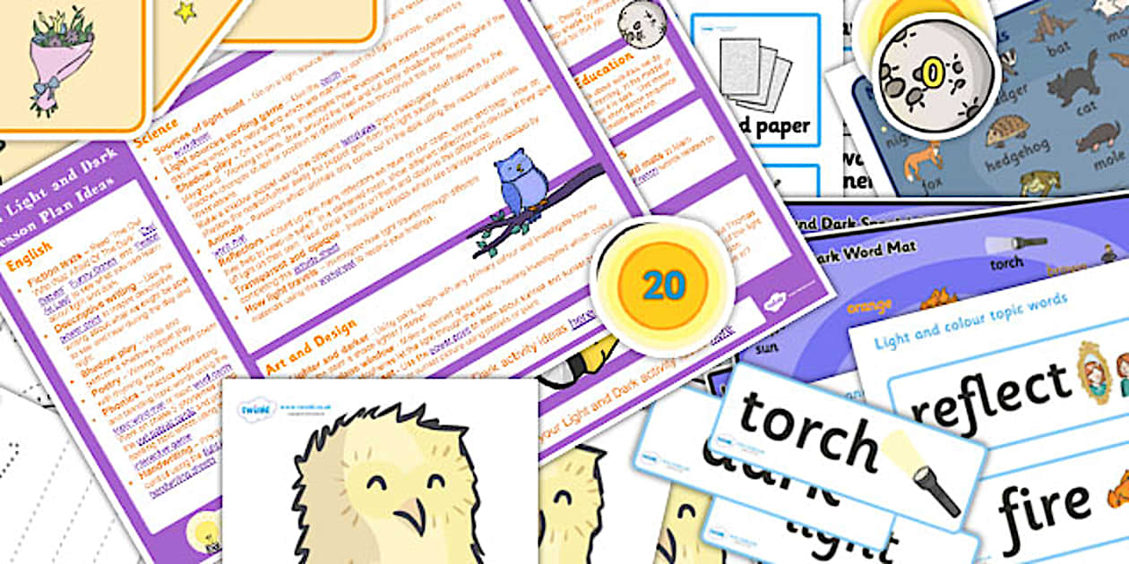 Light and Dark KS1 Lesson Plan Ideas and Resource Pack - ks1