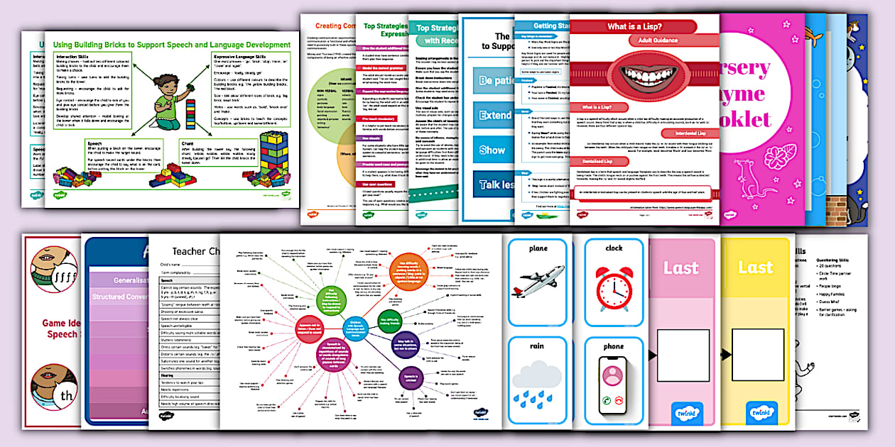 Speech Pathology Resource Pack for EYLF EducatorsㅣTwinkl.