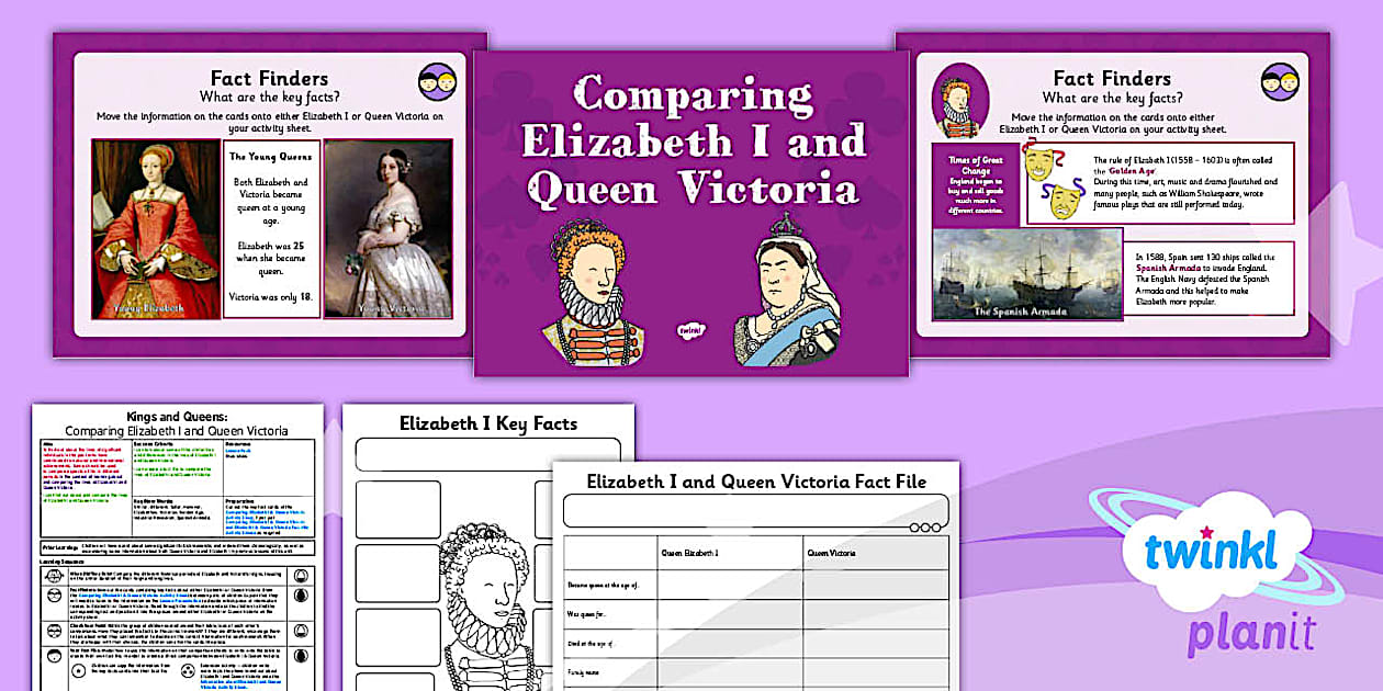 Comparing Elizabeth I and Queen Victoria KS1 Lesson Pack 6
