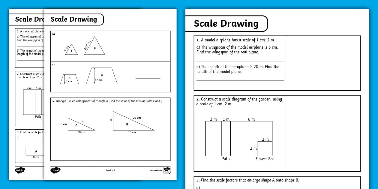 Seventh Grade Scale Drawing Activity (teacher made) - Twinkl