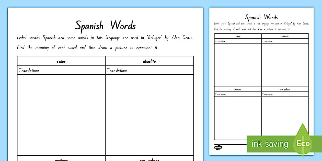 Term 1 Week 4 Year 7 & 8 Chapter Chat Spanish Translation Worksheet to ...
