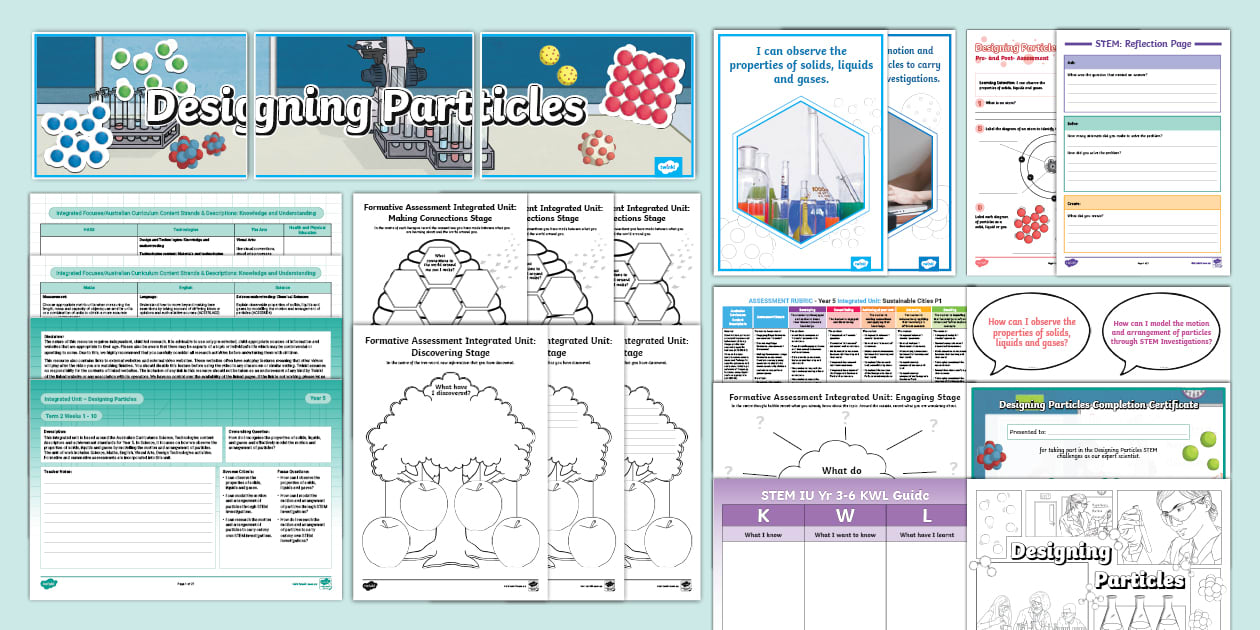 STEM IU Yr 5 Designing Particles Display Pack (teacher made)