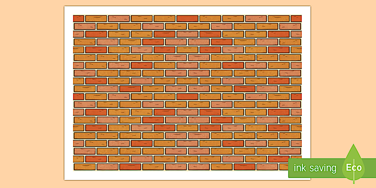 Brick Themed Display Background Print-Out - Brick Themed
