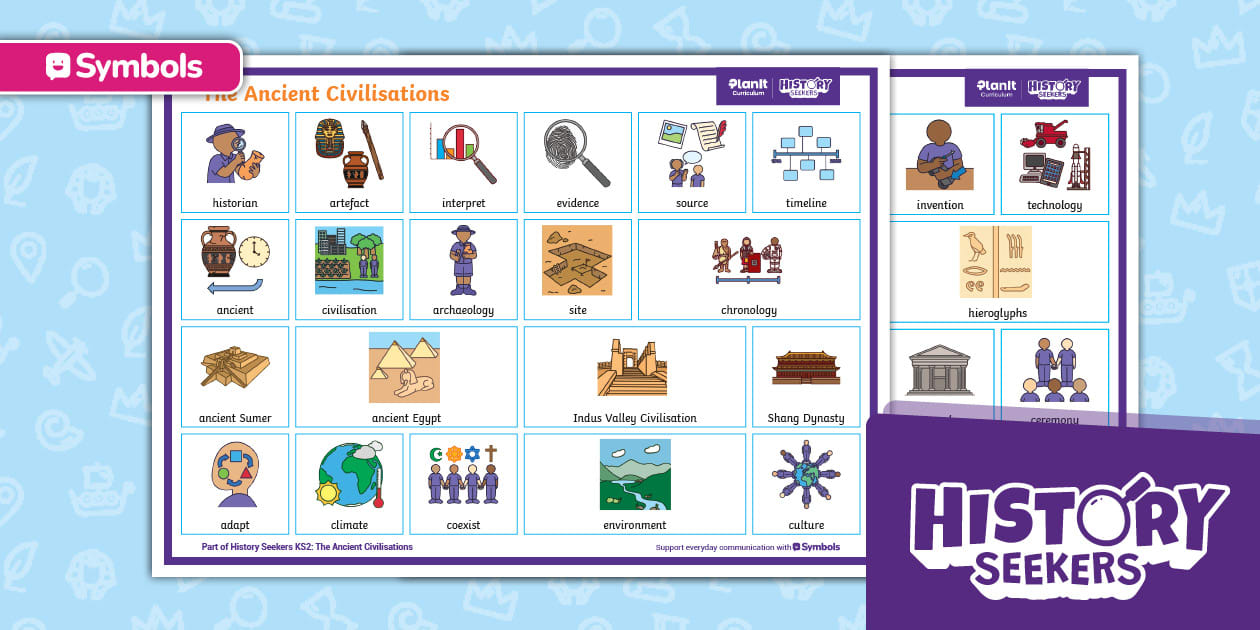 Twinkl Symbols: The Ancient Civilisations: AAC Mats