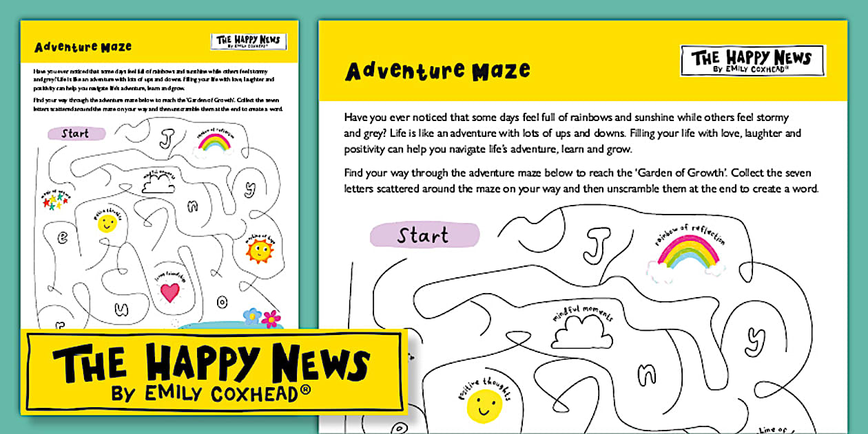 FREE! - Adventure Maze Activity | The Happy Newspaper