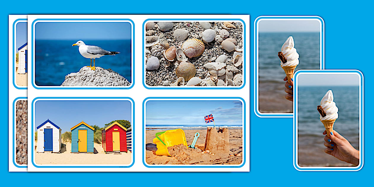 Seaside Photo Matching Pairs Game | Twinkl (teacher made)
